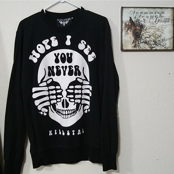 Killstar | Shirts | Nwt Killstar Hope I See You Never Sweatshirt Rare ...